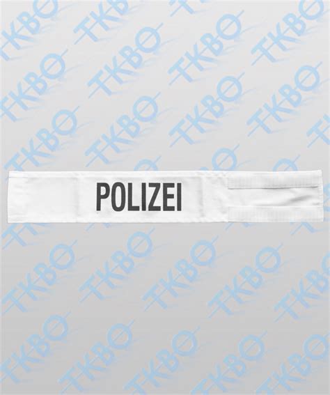 Armbinde Weiß Mit Aufdruck Polizei 010150