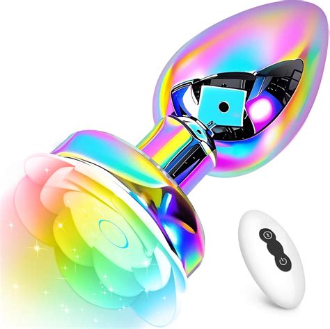 Colorful Metal Anal Plug Vibrator Sex Toy 10 Vibrations