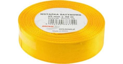 Brewis Wstążka Satynowa Brewis 25mm 32mm Kolor 16 Słonecznikowy Brewis