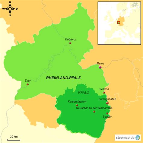 Stepmap Rheinland Pfalz Landkarte Für Deutschland