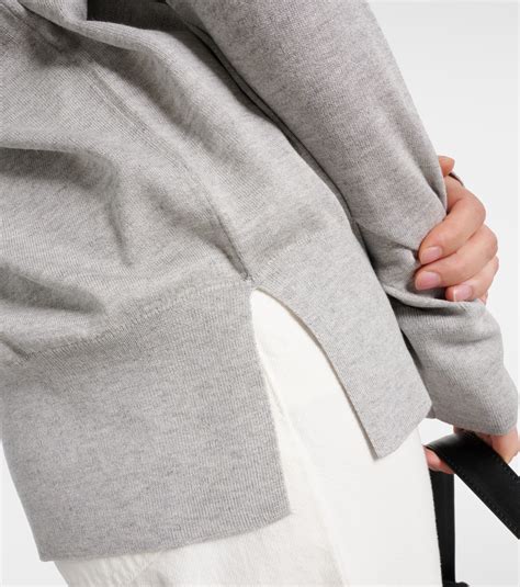 Silk And Cashmere Blend Sweater In Grey Toteme Mytheresa