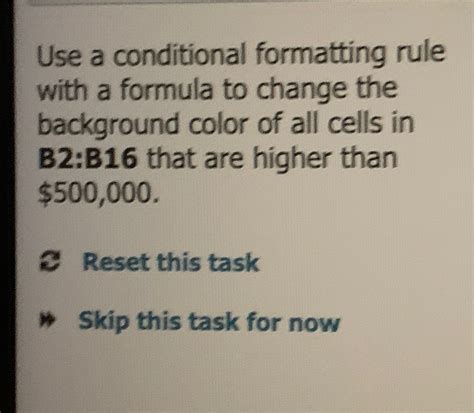 Solved Use a conditional formatting rule with a formula to | Chegg.com