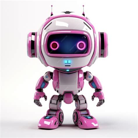 Premium Photo Cute Pink Robot A Stylish And Eyecatching Hightech