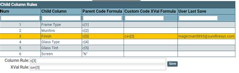 Custom Column Codes SureFire Systems Inc