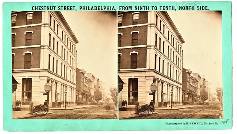 Vintage Philadelphia 1866 Chestnut Street Philadelphia From Ninth To Tenth View Showing