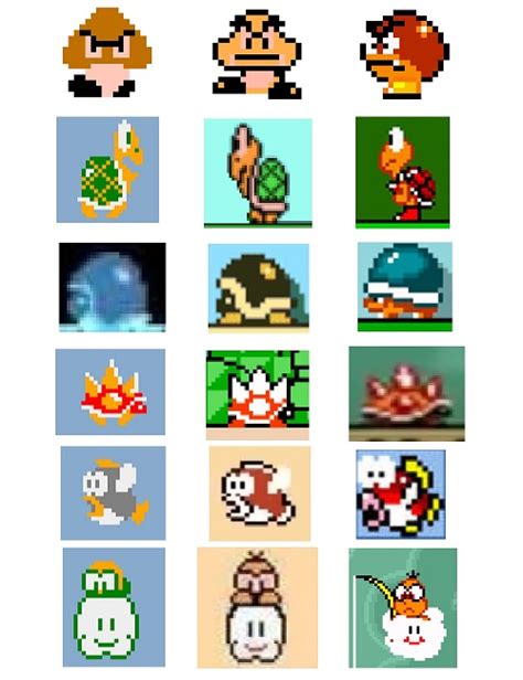 Mario Enemies 8 Bit