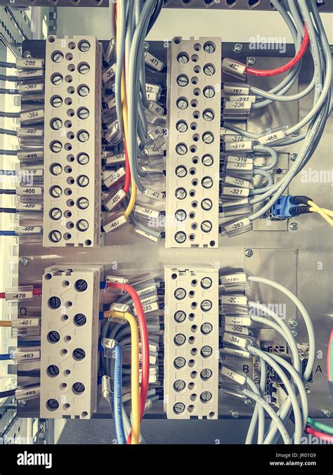 Many Electric Wires Connected In Plug Stock Photo Alamy