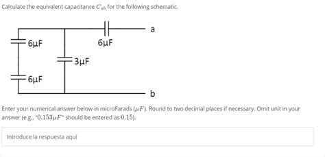 Solved Calculate The Equivalent Capacitance Cab For The