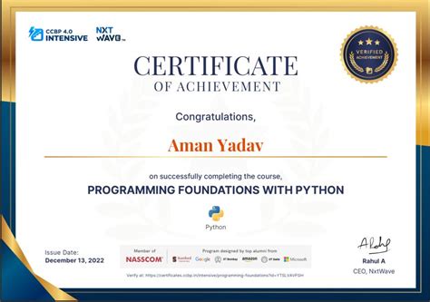 Aman Yadav On Linkedin Programming Python Achievements Nxtwave