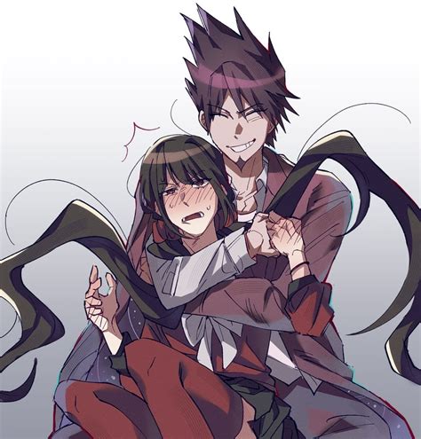 Harukawa Maki And Momota Kaito Danganronpa And 1 More Drawn By Jabsig