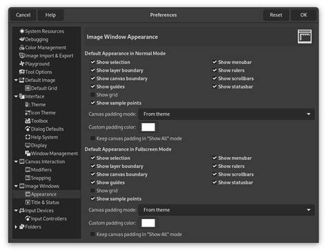 622 Image Window Appearance