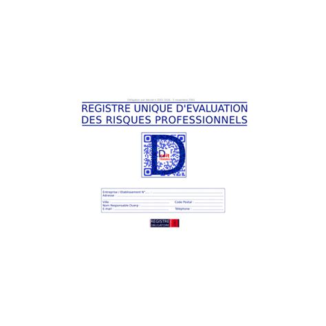 Registre Dévaluation Des Risques Professionnels Duerp