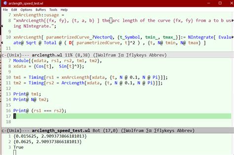 Mathematica Arc Length Speed