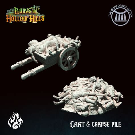 3d Printable Cart With Corpses And Corpse Pile By Crippled God Foundry