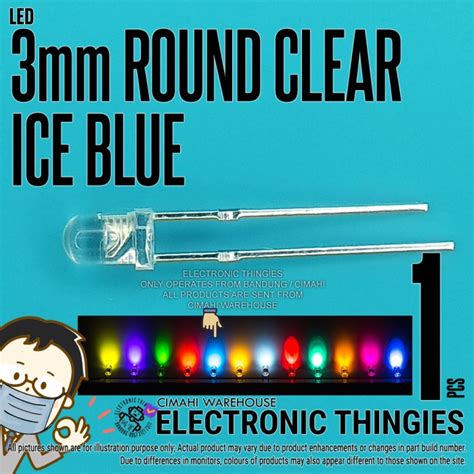 Jual Led 3mm Clear Ice Blue Lampu Biru Muda Shopee Indonesia