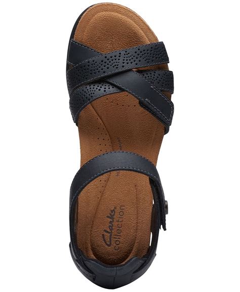 Clarks Womens April Poppy Crisscross Strappy Sandals Macys