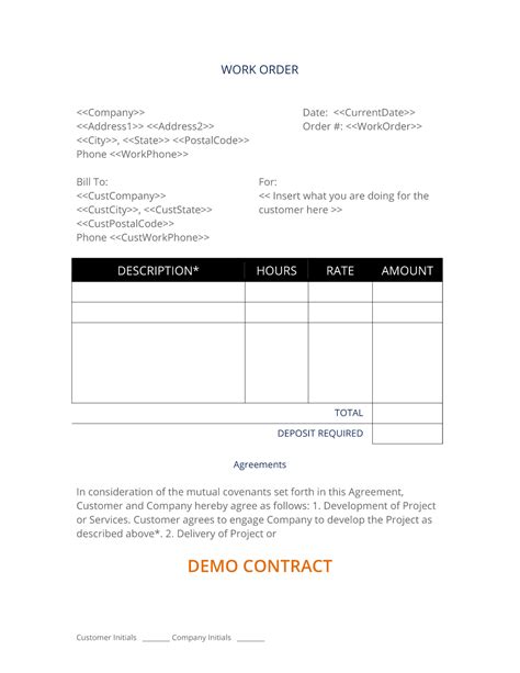 How To Write Your Own General Project Work Order With Deposit Artofit
