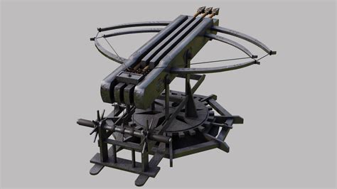 Ballista Weapon Rocket Arrow Launcher Metal 3d Model By Eight Vertex