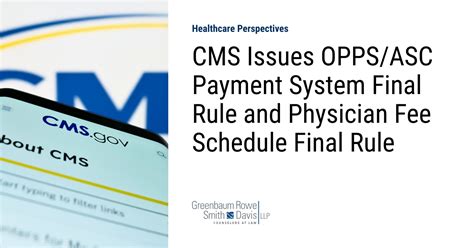 Cms Issues Oppsasc Payment System Final Rule And Physician Fee