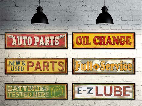 Metal Vintage Garage Signs