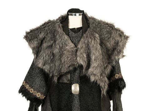 Faux Fur Mantle Grey Larp Costumes