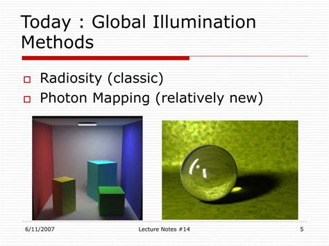 Ppt Computer Graphics Global Illumination Techniques Lecture 14 Taku