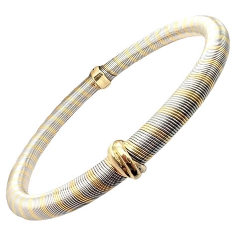 Cartier Trinity Diamond Gold Bangle Bracelet At 1stdibs Cartier