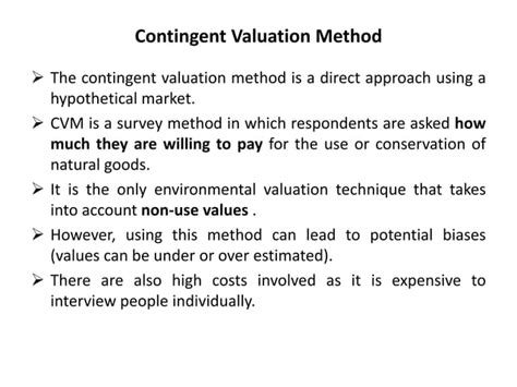 Environmental Valuation Techniques A Review Pptx Business