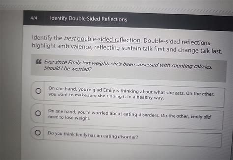 Solved 44identify Double Sided Reflectionsidentify The Best