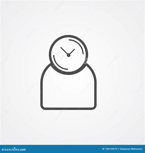 Punctuality Vector Icon Sign Symbol Stock Vector Illustration Of
