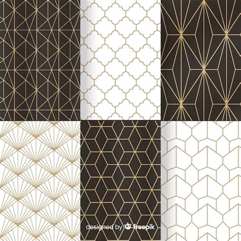Premium Vector Geometric Luxury Pattern Collection