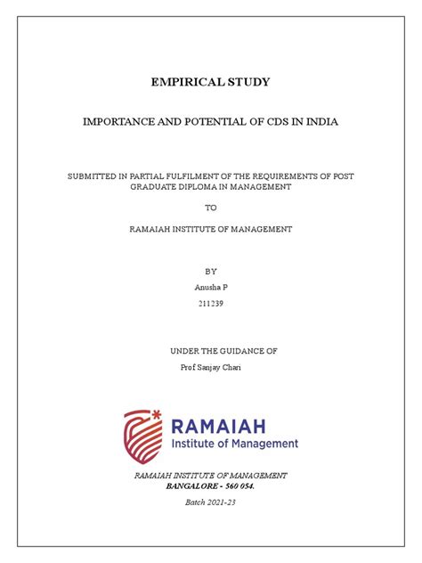 Emperical Research Pdf Credit Default Swap Derivative Finance