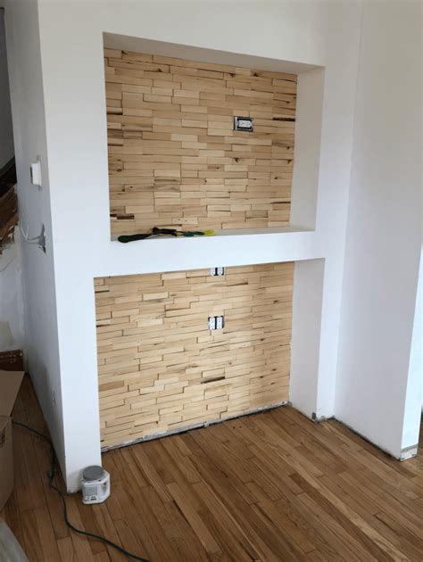 See How We Added Warmth With A Diy Wood Shim Accent Wall A Life Unfolding