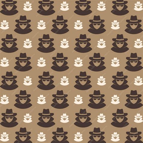 Premium Vector Detective Spy Premium Wallpaper Repeating Pattern