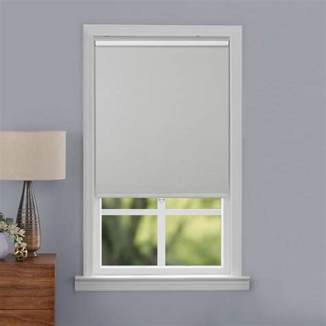 Mainstays Blackout Slow Release Roller Shade 1 Piece Grey 34 W X 72