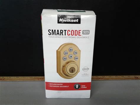 Lot Detail Kwikset Smartcode 909 Lifetime Polished Brass Single