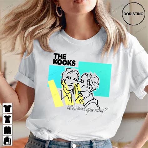 Hello Whats Your Name The Kooks Pop Rock Music Art Limited Edition T Shirts