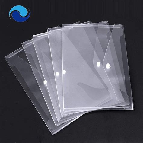 Poly Envelope Folder With Snap Button Closure Premium Quality Clear