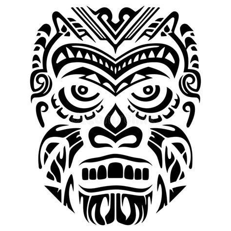 Polynesian Tiki Idol Icon Cartoon Style Stock Vector Illustration Of