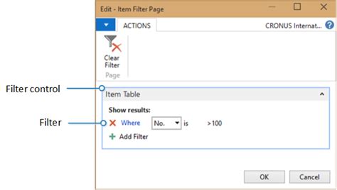 Creating Filter Pages For Filtering Tables Dynamics Nav Microsoft Learn
