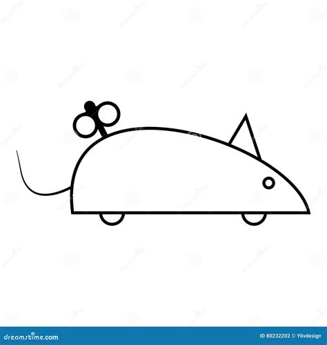 Clockwork Mouse Icon Outline Style Stock Vector Illustration Of Joke Head 80232202