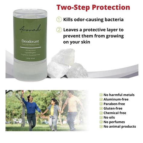 Arorah 120g Natural Crystal Unscented Mineral Deodorant Arorah Products