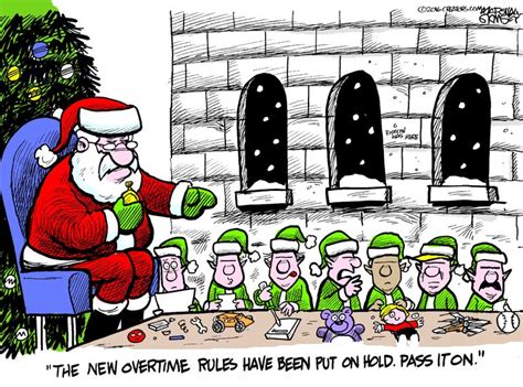 Editorial Cartoon Us Santa Claus Christmas Overtime Rules The Week