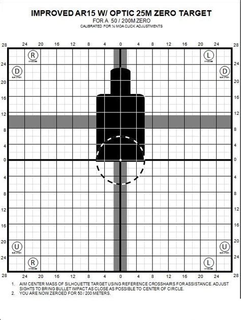 Eotech Zero Target Pdf 25 Meter Zeroing Target Kxcniy