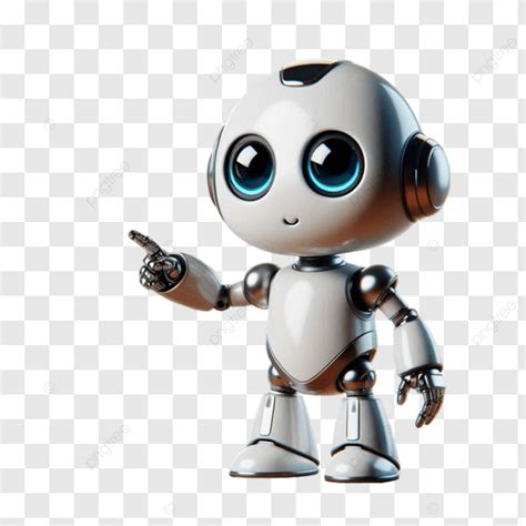Pequeno Robô Assistente De Inteligência Artificial Com Personagem De