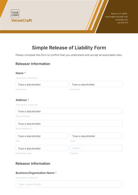 Free Release Of Liability Form Templates To Edit Online