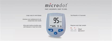 Microdot® Blood Glucose Meterquick Accurate Resultslarge Display