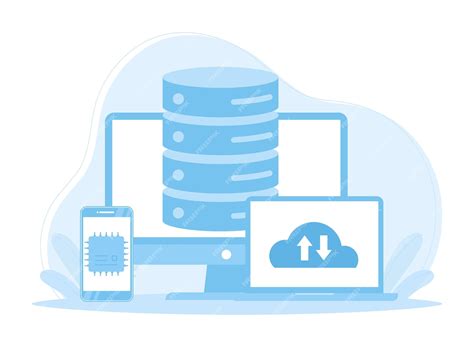 Premium Vector Data Management Concept Flat Illustration