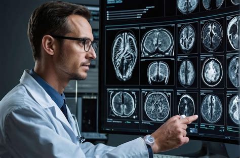Premium Photo Medical Professional Analyzing Brain Mri Scans