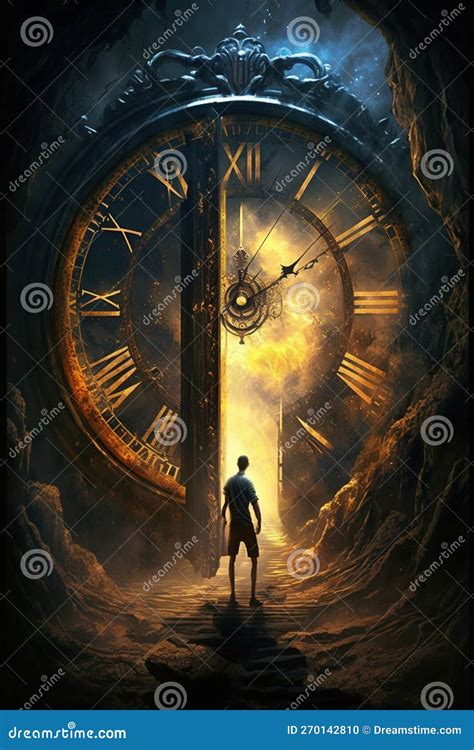 Illustration Clock Symbol Of Time And Infinity Ai Generated Content